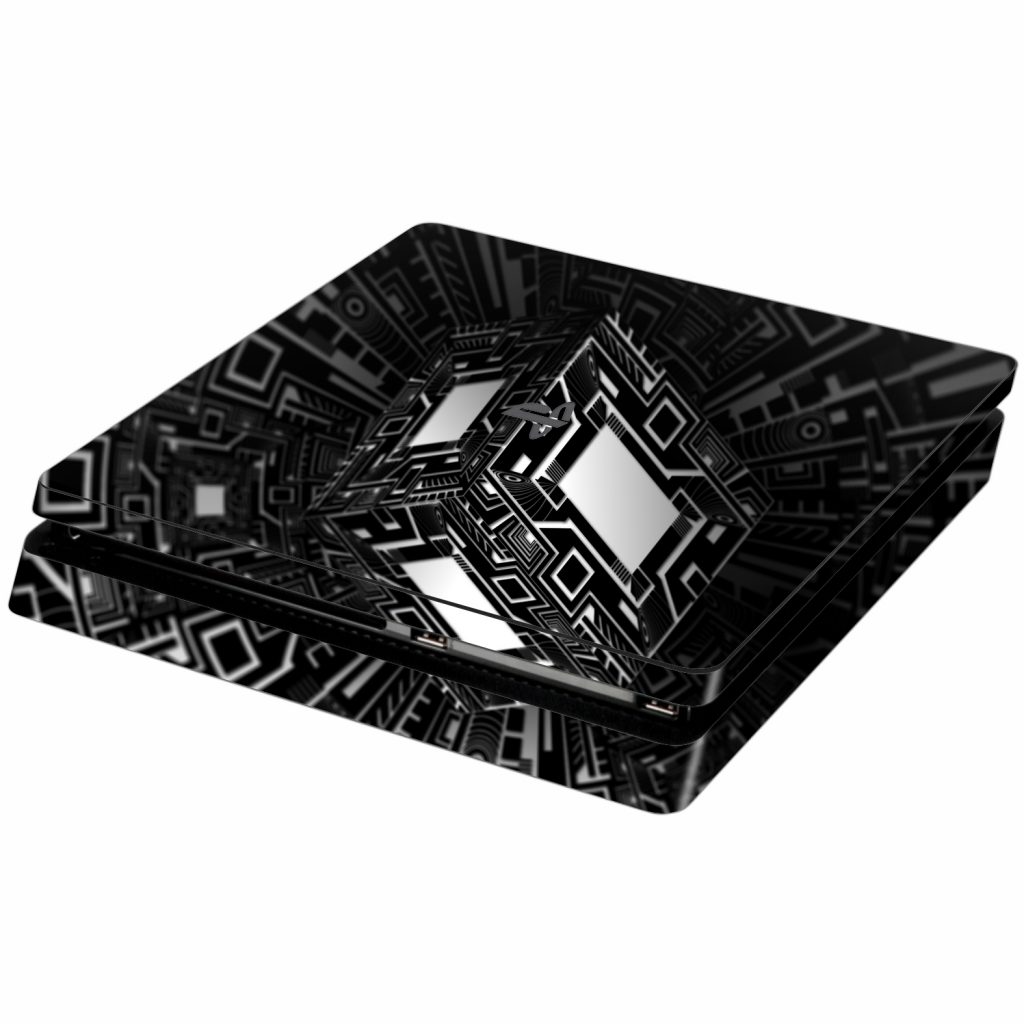 Black and white cube SKIN ΓΙΑ ΚΟΝΣΟΛΑ PS4 Slim - germanos.gr